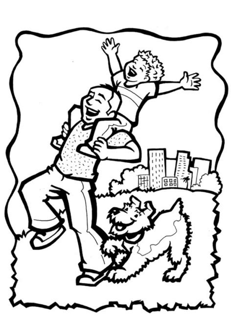 Coloriage Famille Personnages Dessin Colorier Coloriages