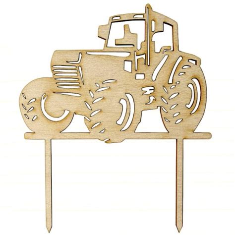 Drewniany Topper Urodzinowy Traktor 15 Cm EkoForemki