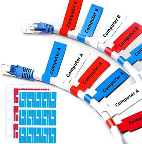 ZZLBZN Cable Labels 90 Pcs Self Adhesive Cable Tags Cable Markers