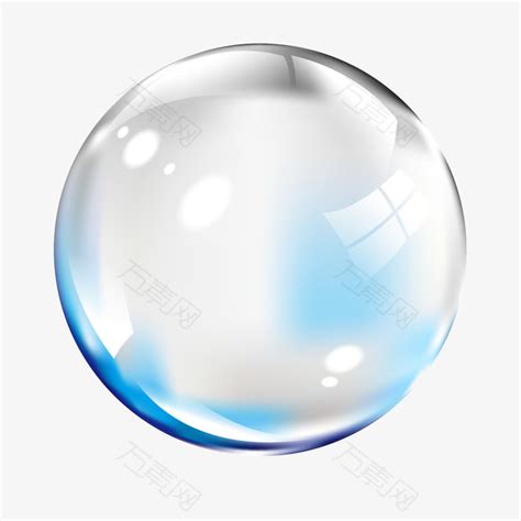 圆形水珠玻璃透明矢量图集png元素素材图片下载 万素网