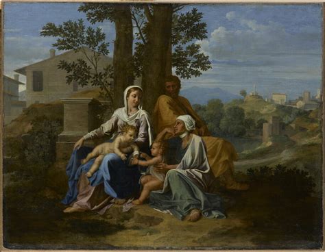 La Sainte Famille avec saint Jean et sainte Élisabeth dans un paysage