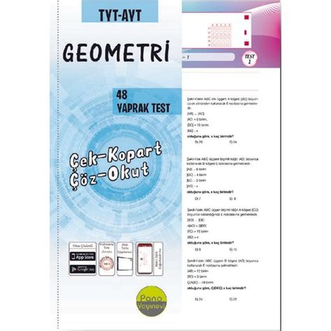 Pano Tyt Ayt Geometri Yaprak Testleri 48 Adet Çek Kopart Kitabı