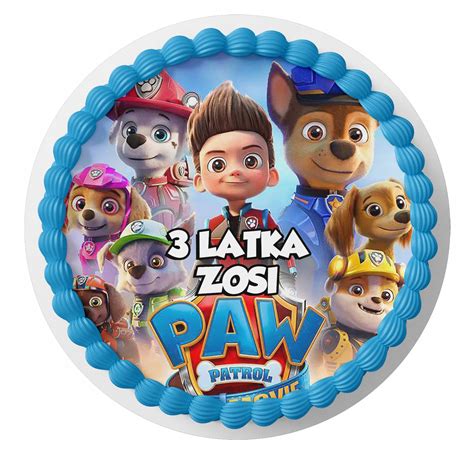 OPŁATEK NA TORT PSI PATROL PAW 2x GRATIS 12576688798 Allegro pl