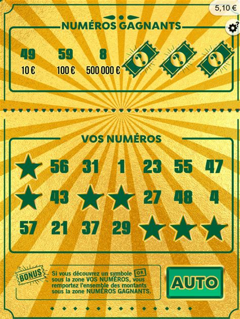 Ticket d Or le nouveau jeu de grattage de FDJ jusqu à 500 000 de