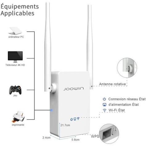 Répéteur wifi 300mbps 2 4ghz amplificateur wifi puissant extender wifi