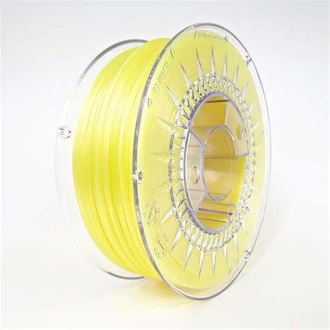 Bright Yellow Semi Transparent PLA 1 75 Devil Design Makersup