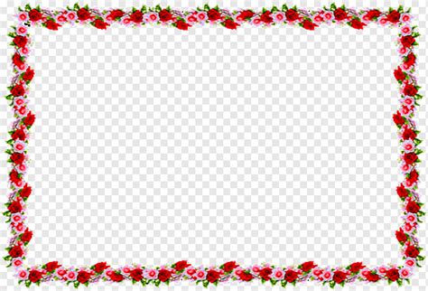 Moldura Floral Vermelha Bordas E Quadros Rosa Belo Design Amor