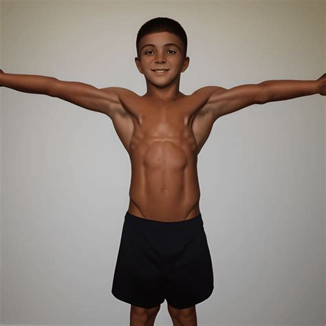 Gar On Muscl De Ans Fl Chissant Ses Muscles D Finis Creative Fabrica