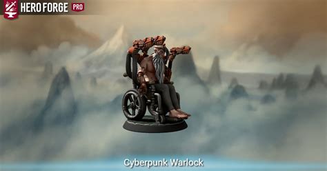 Cyberpunk Warlock Made With Hero Forge