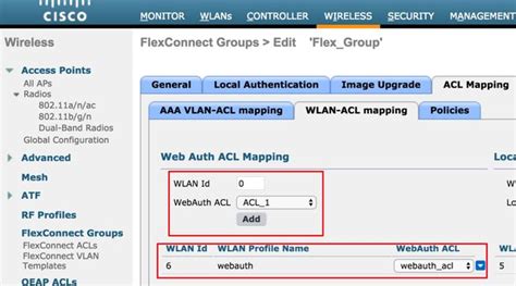 Configure Flexconnect ACL S On WLC Cisco