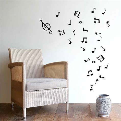 Stickers Notes De Musique Autocollant Muraux Et Deco