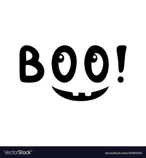 Boo Lettering Halloween Print Poster Sticker Vector Image