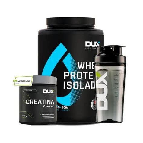 Kit Whey Protein Isolado Dux 900g Creatina Dux Creapure 300g