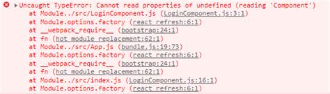 reactjs cannot read properties of undefined reading component stack overflow