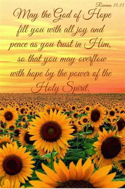 May The God Of Hope Fill You With All Joy And Peace As You Trust In
