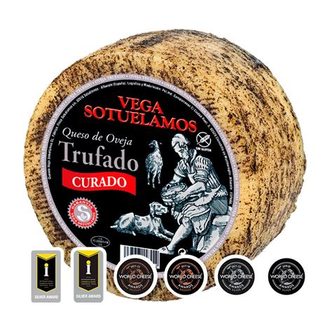 Queso curado de oveja con trufa negra Vega Sotuélamos formato 3 kg