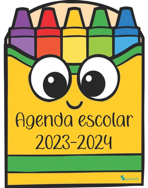 Agenda Escolar 2023 2024 Formato PDF Para Imprimir