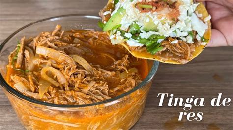 TINGA DE RES COMIDA PARA EL MENÚ SEMANAL SALSA RANCHERA EN CASA