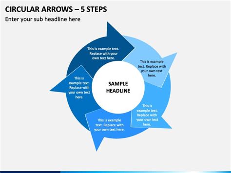 Circular Arrows 5 Steps Powerpoint Circular Powerpoint Templates