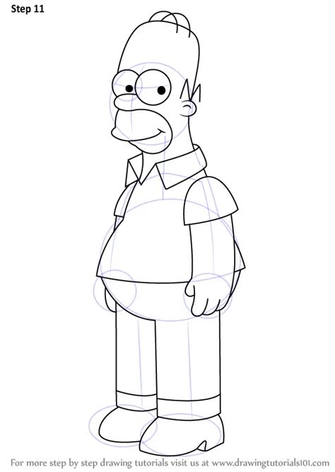 Learn How To Draw Homer Simpson From The Simpsons The Simpsons Step