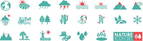 naturaleza íconos colocar sólido icono estilo contiene leña