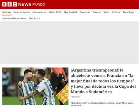 Argentina campeón del Mundial Así reacciona la prensa internacional a
