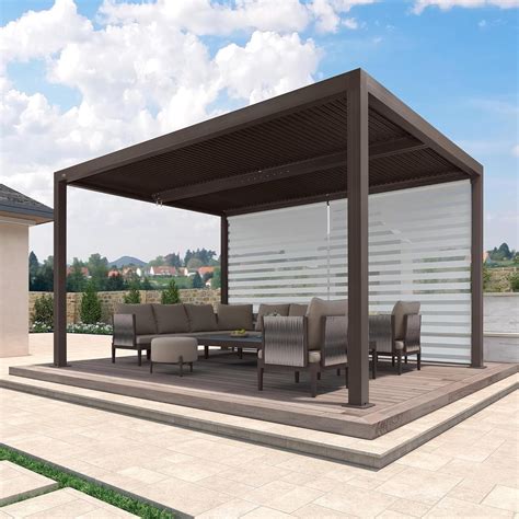 Amazon Purple Leaf Outdoor Louvered Pergola With Long