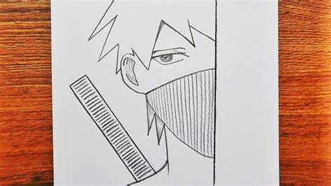 How to Draw Kakashi Anbu Naruto Karakalem Anime Çizimleri Kolay