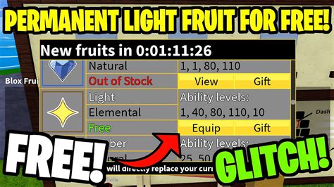 How To Get Permanent Light Fruit In Blox Fruits For Free Youtube