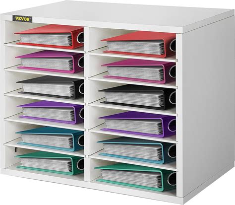 VEVOR Organisateur De Bureau En Bois MDF Blanc 49 X 31 X 41 Cm Trieur