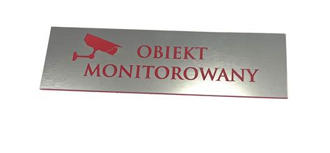 Tabliczka MONITORING Obiekt Monitorowany 01 OM Cena Opinie