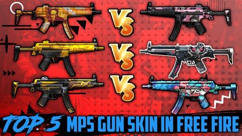 BEST MP5 GUN SKIN IN FREE FIRE TOP 5 BEST MP5 GUN SKIN IN FREE FIRE