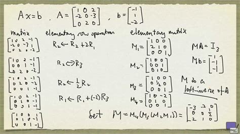 week 5 elementary matrices example youtube