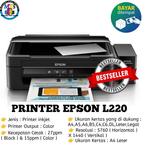 Jual Printer Epson L L Print Scan Copy Siap Pakai Shopee