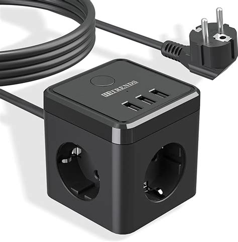 Multiprise Cube USB Multiprise 3X Prise 3 USB Avec Interrupteur