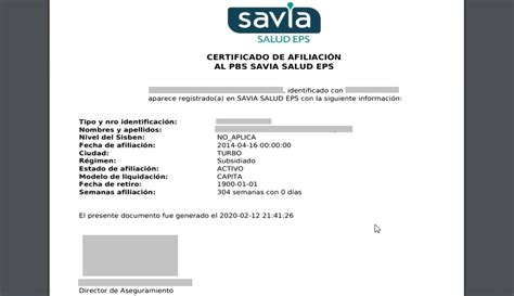 Savia Salud EPS Afiliación citas y certificado Servicios