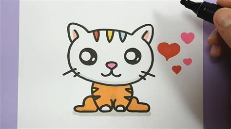 Wie Zeichnet Man Eine Niedliche Katze Kawaii Katze Selber Malen Youtube