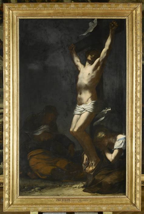 Le Christ sur la croix La Madeleine et la Vierge sont à ses pieds