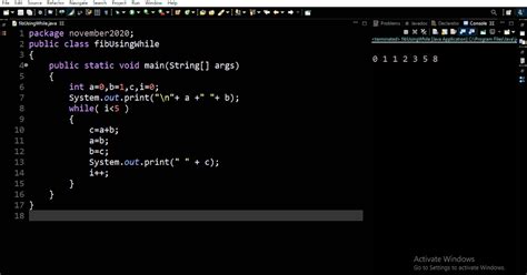 basic java programs fibonacci series using while loop