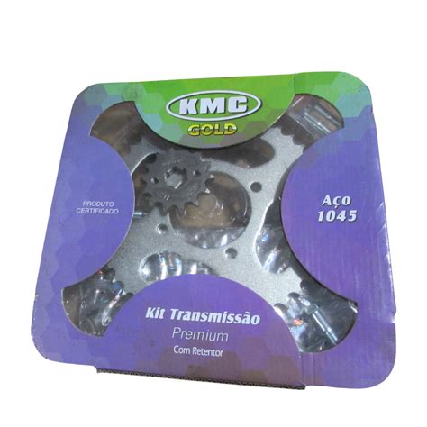 KIT COROA E PINHÃO MOTO COMET GT 250 KASINSKI KMC GOLD