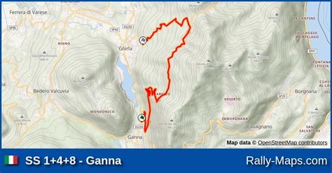 SS 1 4 8 Ganna Stage Map Rally Internazionale Dei Laghi 1994