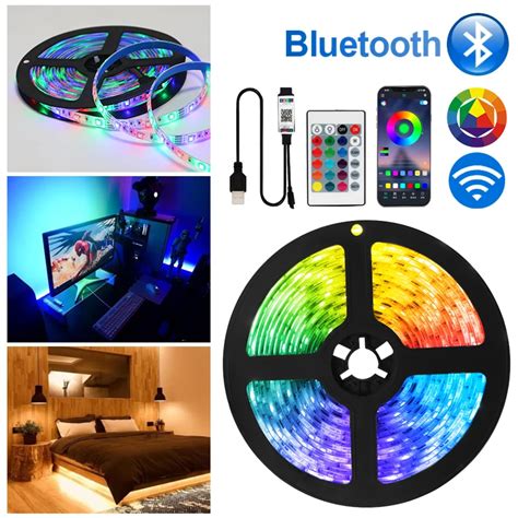 Tira de luces LED de neón con Control USB cinta Flexible de diodo para