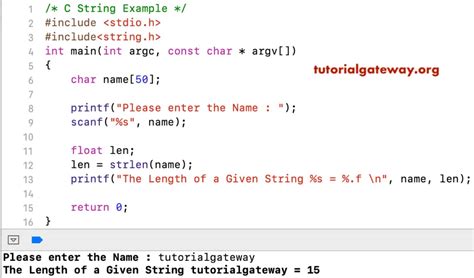 C String Functions Different Examples Of String Funct