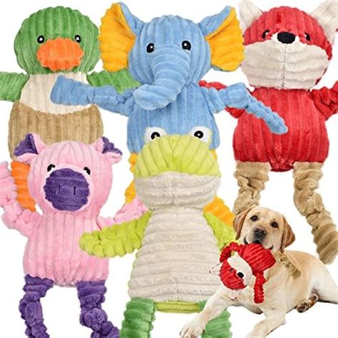 Ousiya Lot De 5 Jouets Couineurs En Peluche Pour Chien Assortiment De