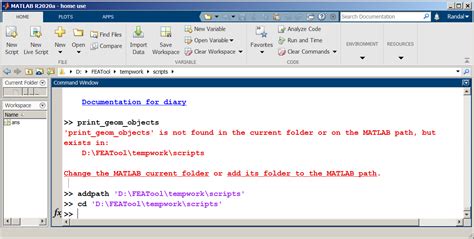 basic use file not located on matlab path but correct path is known by matlab