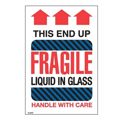 Fragile Glass Labels Printable