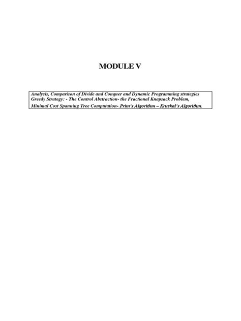 daa module 5 pdf dynamic programming mathematical optimization