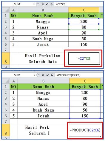 Rumus Penjumlahan Di Excel Serta Pengurangan Perkalian Dan Pembagian