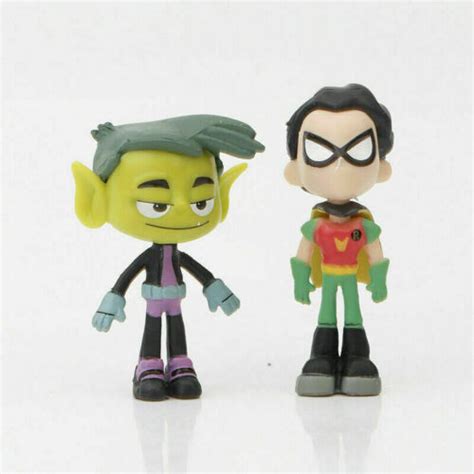 Buy 6Pcs Teen Titans Go Robin Cyborg Beast Boy Raven Starfire Action