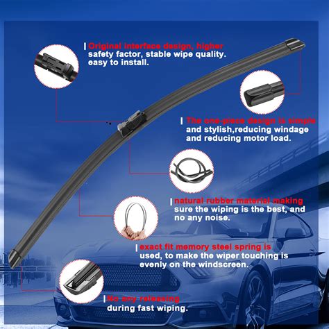 Snapklik RAINTOK Windshield Wiper Blade Set Replacement For 2015